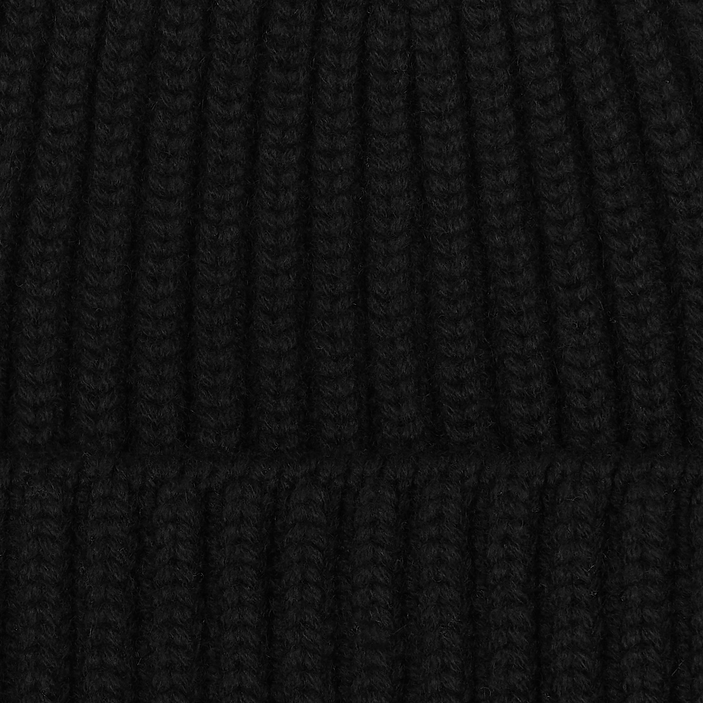 William Lockie - Black Cashmere Ribbed Beanie | Baltzar