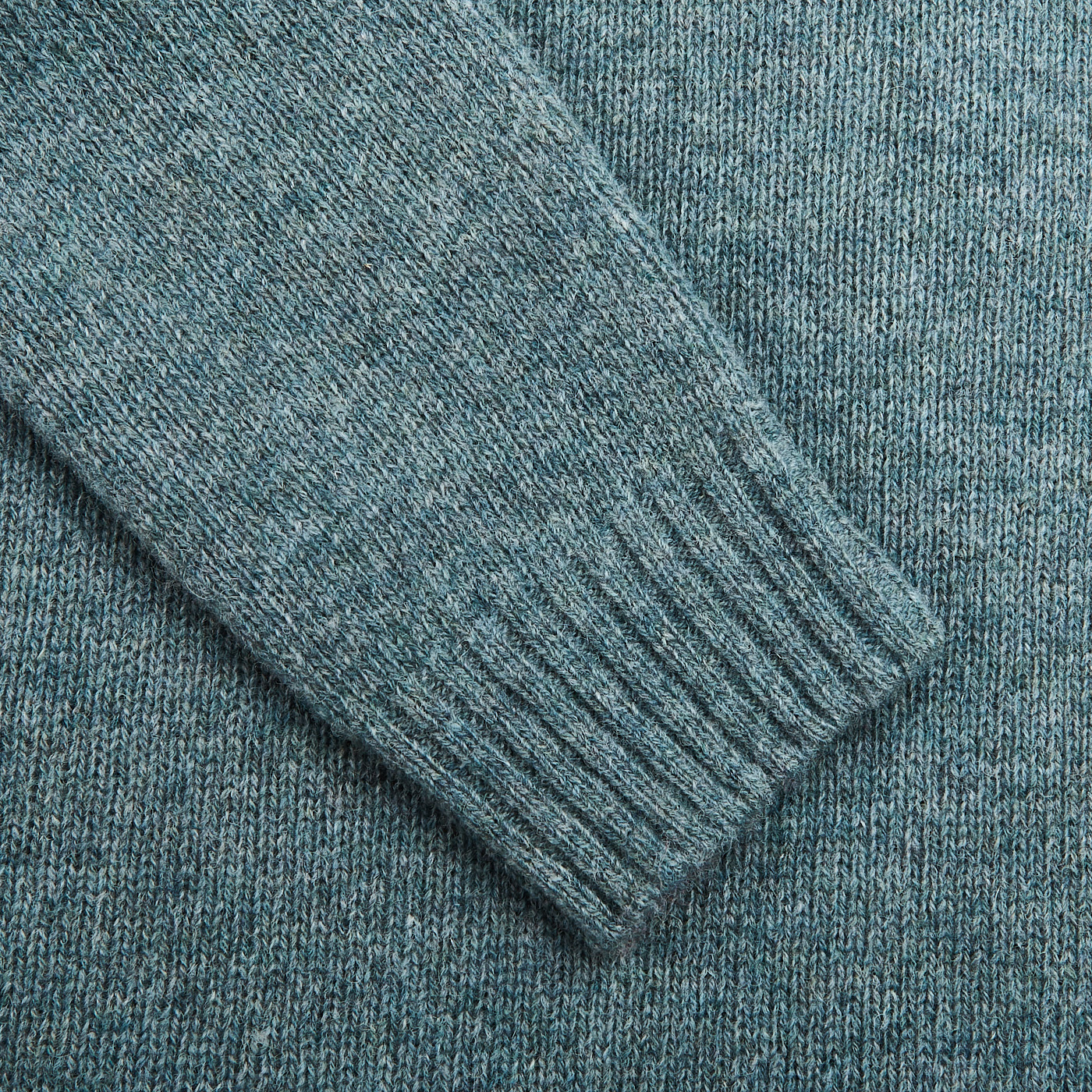 Boglioli - Teal Blue Shetland Wool Crewneck Sweater | Baltzar